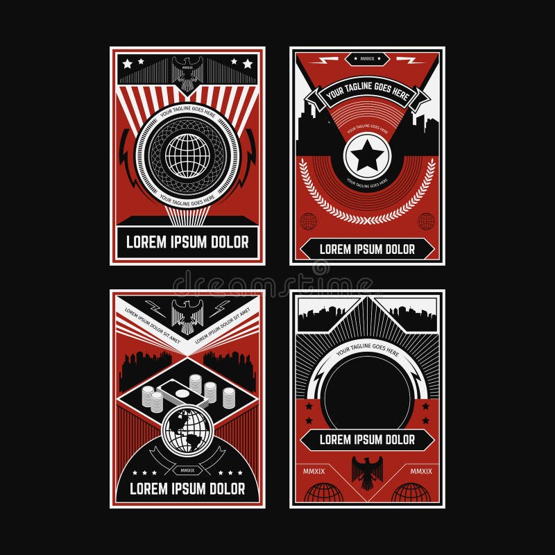 PROPAGANDA POSTER BACKGROUND COLLECTIONS Stock Vector - Illustration of ...