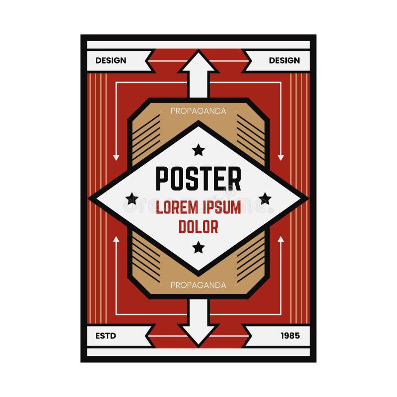 Colored Propaganda Poster Design Template Collections Stock Vector ...