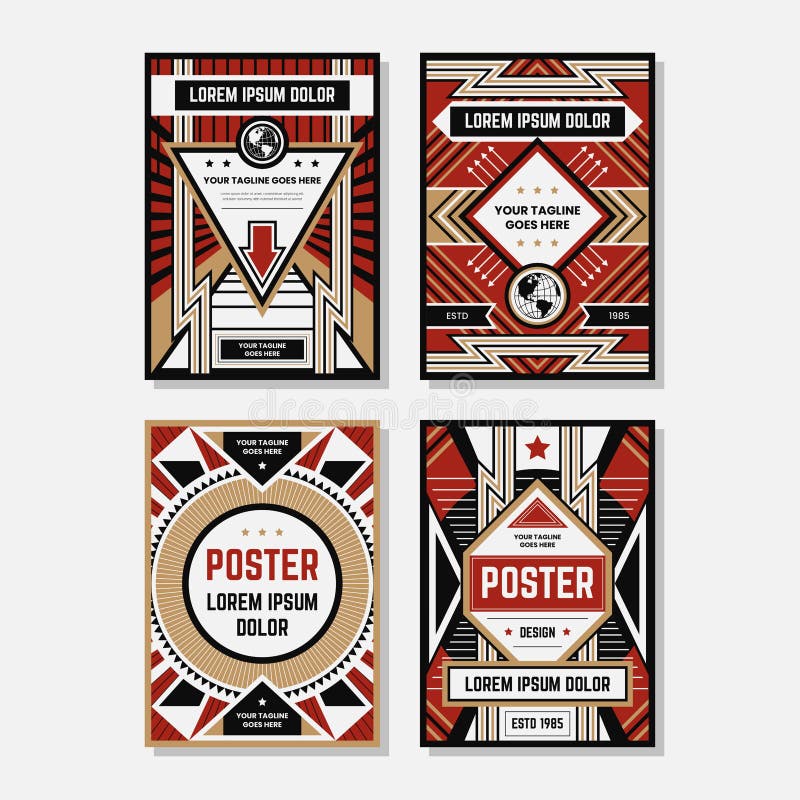 Propaganda Poster Design Template Stock Vector - Illustration of ...