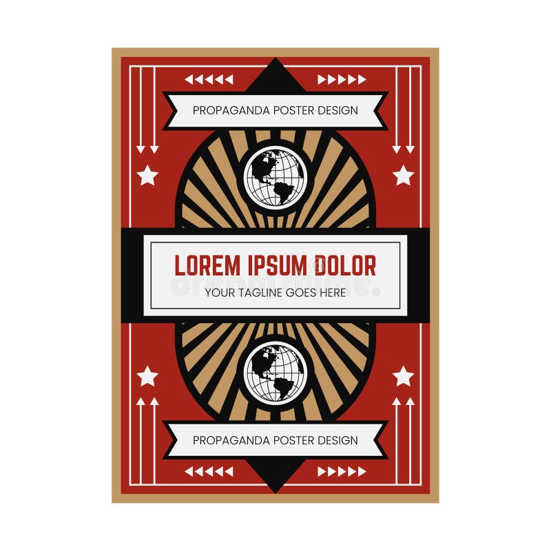 Propaganda Poster Design Template Stock Vector - Illustration of ...