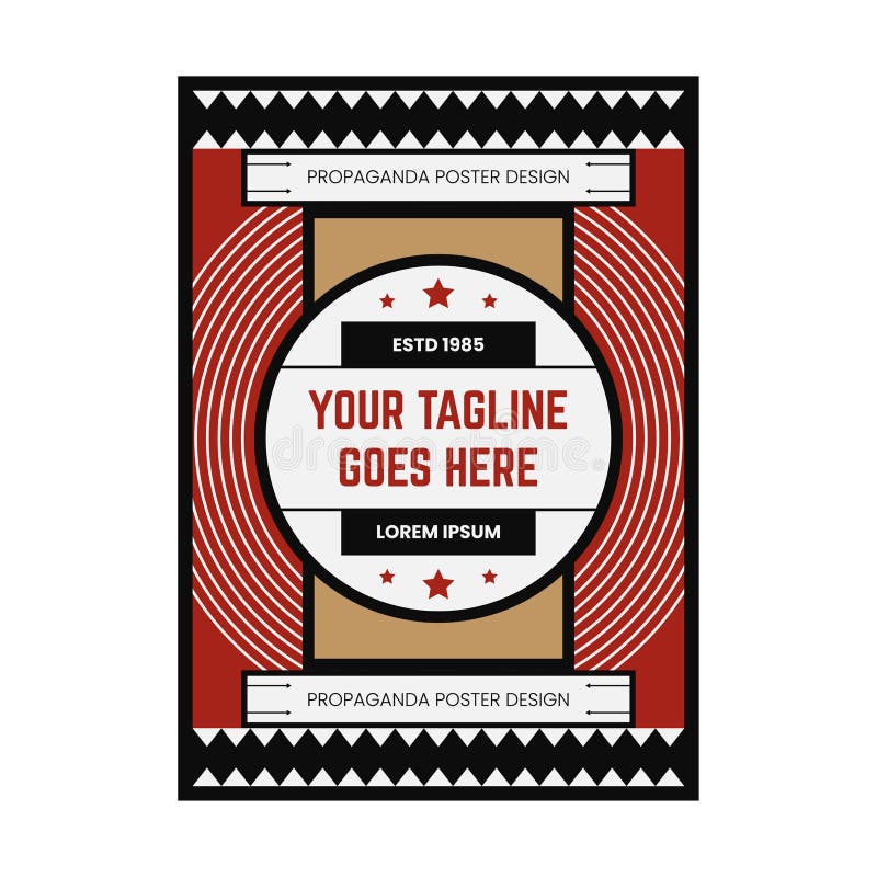 Propaganda Poster Design Template Stock Vector - Illustration of retro ...