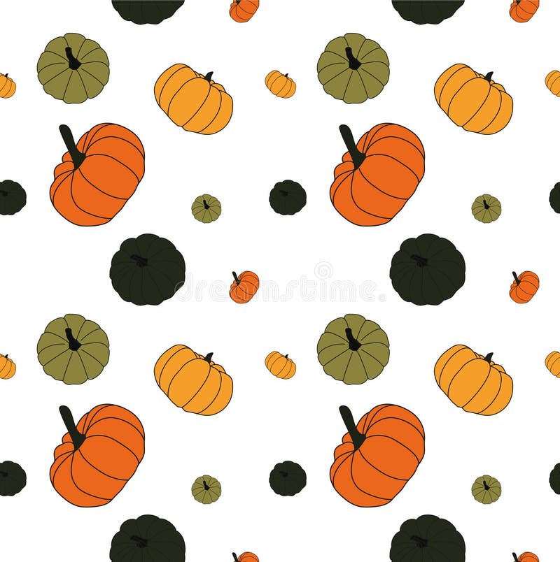 Colored Pumpkins Falling Down Stock Vector - Illustration of food ...