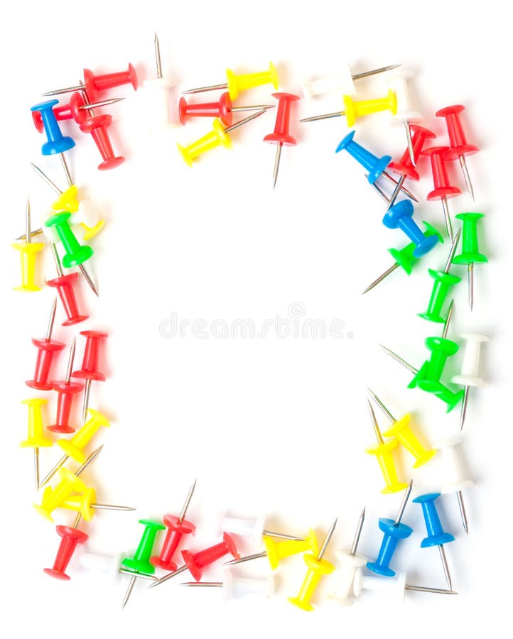 Colored Push Pins Frame Picture. Image: 20009815