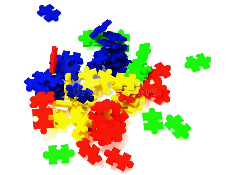 Colored puzzle stock photo. Image of piece, puzzled, pieces - 60329142