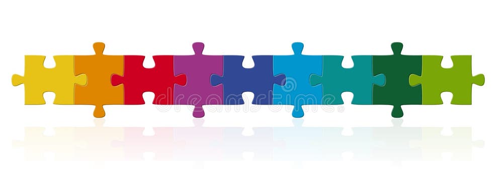 Multi Colored Jigsaw Puzzle Pieces Stock Illustrations – 177 Multi ...