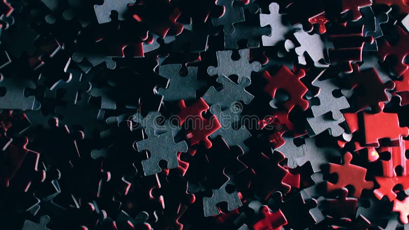 Colored Puzzle Pieces that Slowly Rotating Clockwise Stock Footage ...