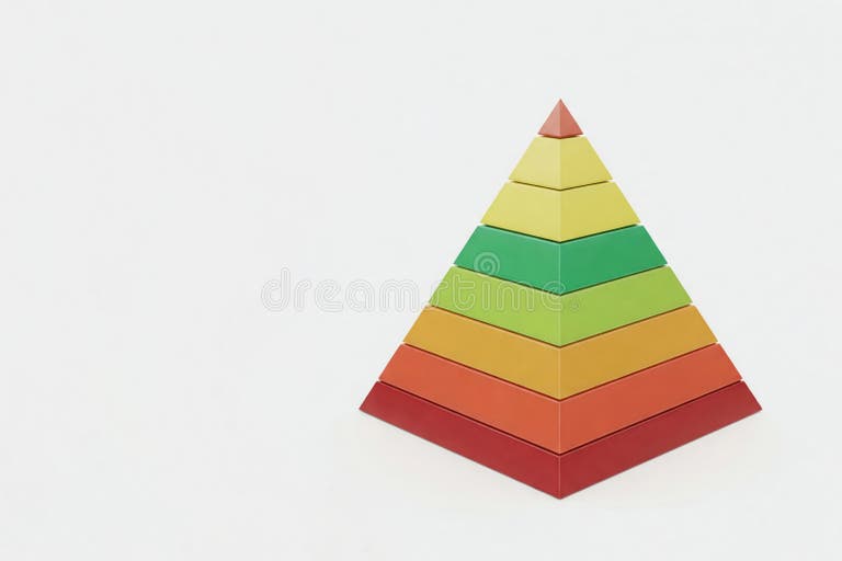 A Colored Pyramid in the Form of Levels or Hierarchy. Space for Text ...