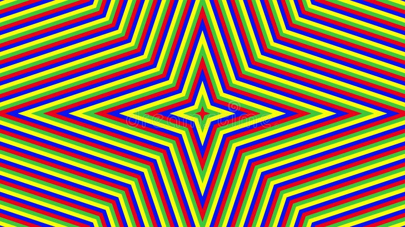 Colored Quadrangular Star Simple Flat Geometric Background Loop. Color ...