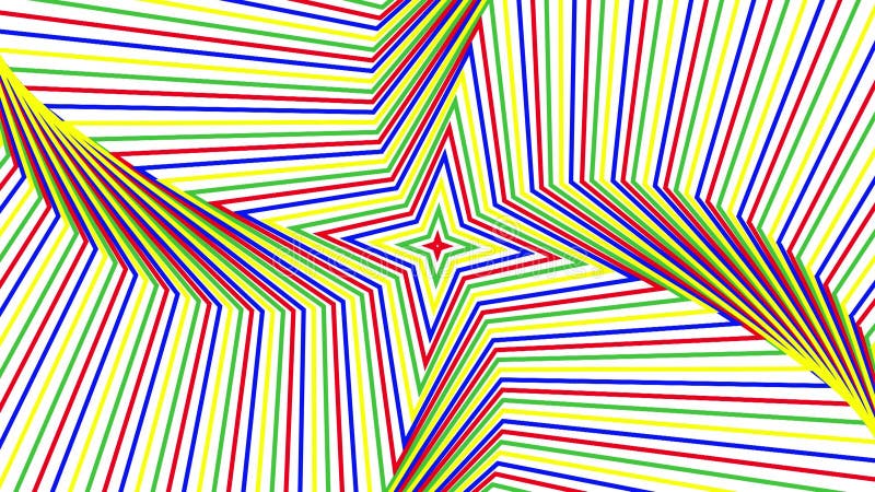 Colored Quadrangular Star Simple Flat Geometric Background Loop. Color ...