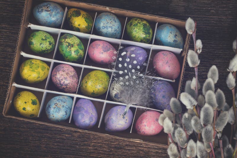 Colored quail eggs stock image. Image of pink, quail - 86090085