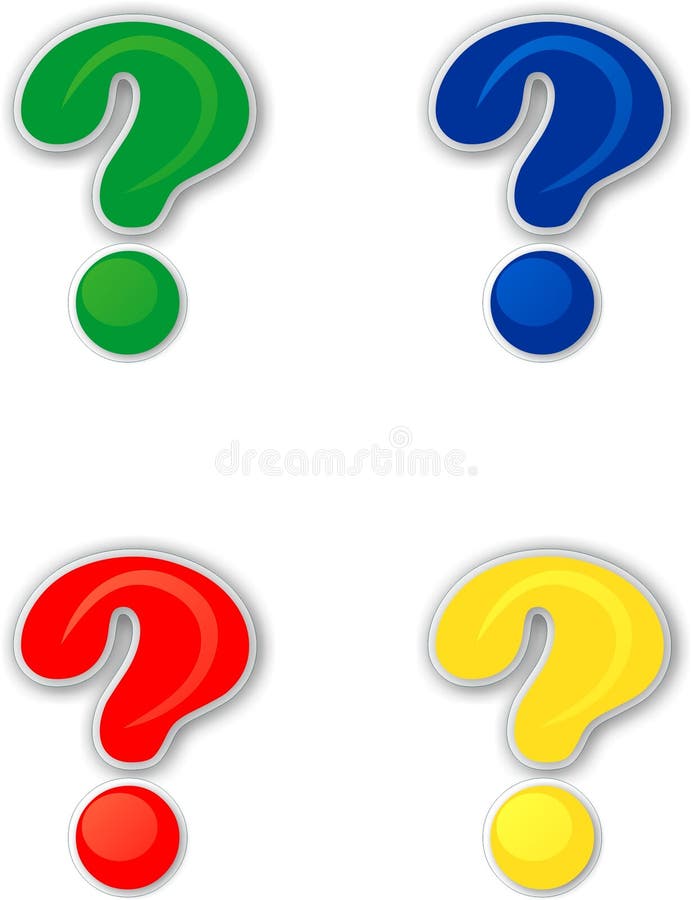 Colored question mark stock vector. Illustration of green - 34778350