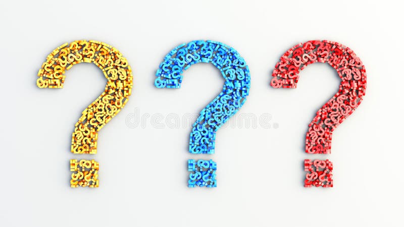 Colored question mark stock vector. Illustration of green - 34778350