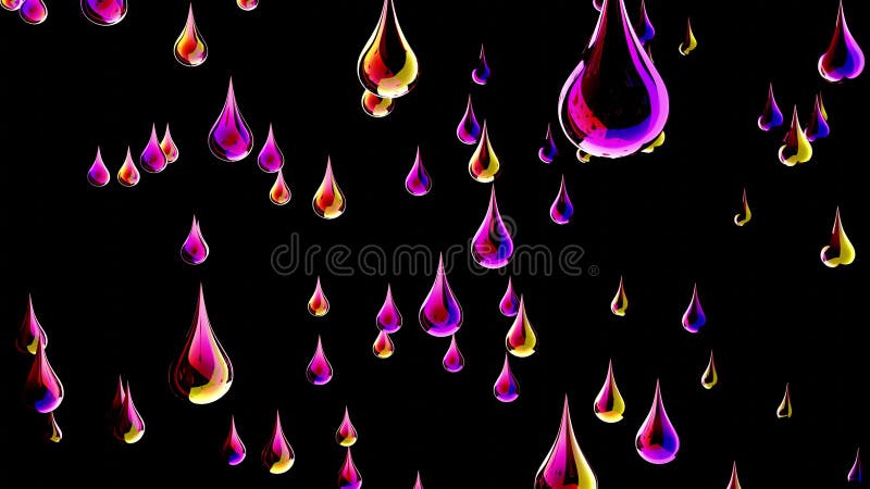 Colored Rain Drops stock video. Video of drop, horn - 250748501