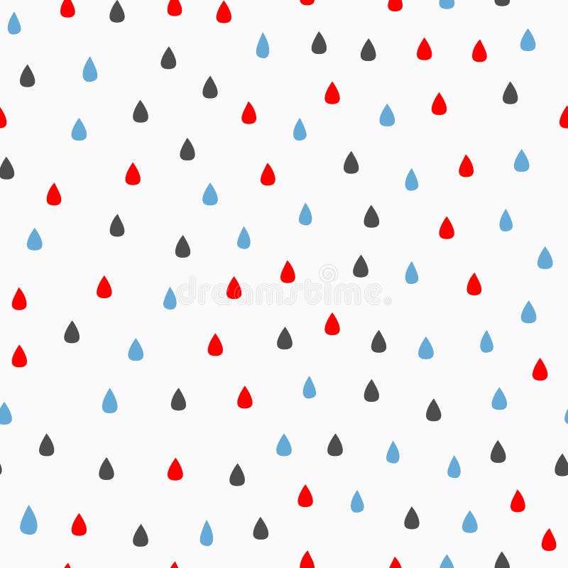 Colored Rain Drops. Raindrop Seamless Pattern Stock Vector ...