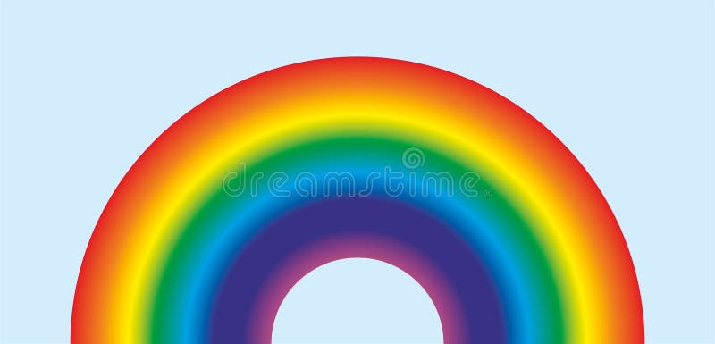 Rainbow on the blue sky stock illustration. Illustration of colored ...