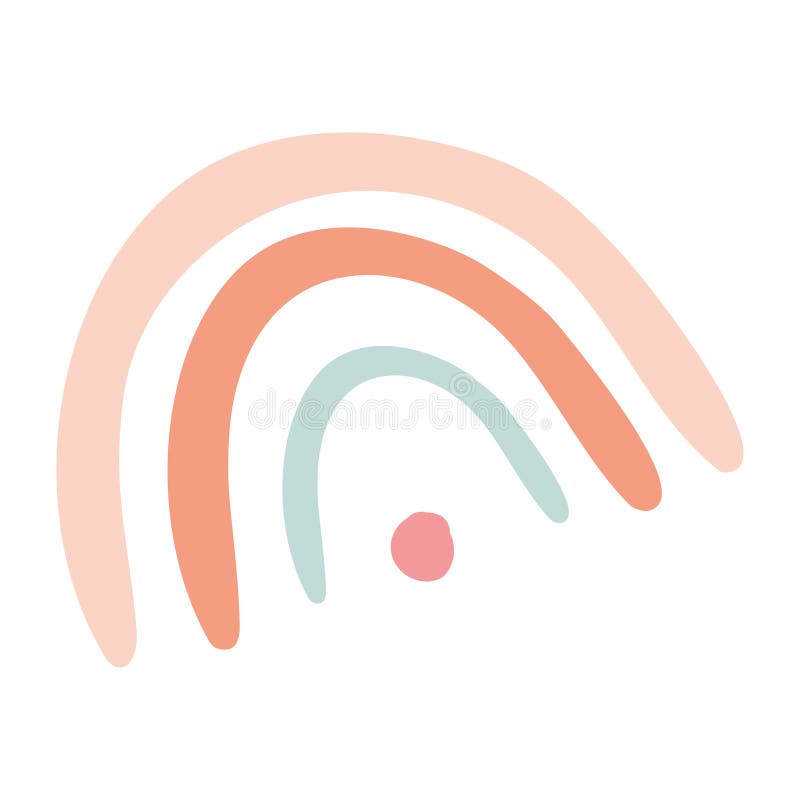 Colored Rainbow Hand Draw Sketch Icon Vector Stock Vector ...