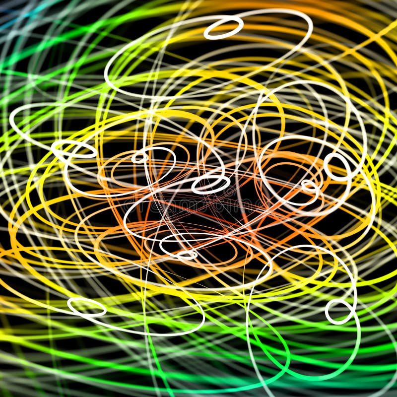 Colored Random Waves of Moving Particles, Chaos Concept Stock ...