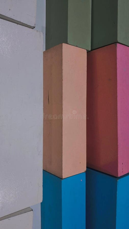Colored Rectangular Blocks with Untidiness Stock Photo - Image of ...