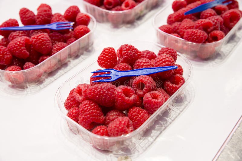Colored red raspberries stock photo. Image of bunch, healthy - 45516638