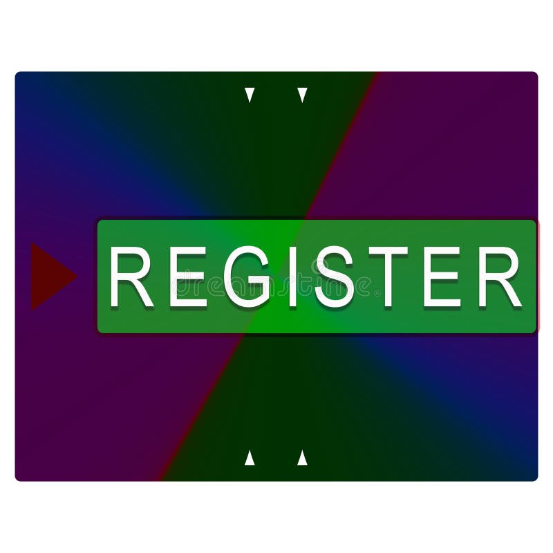 Colored register button stock illustration. Illustration of login ...