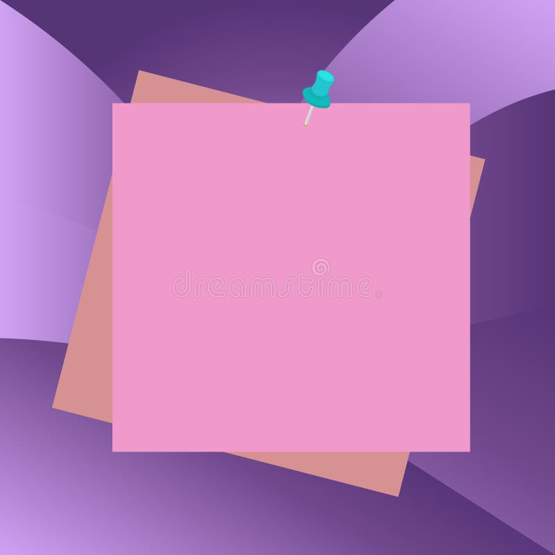 Colored Reminders Stuck on Colorful Background by a Thumbtack. Empty ...