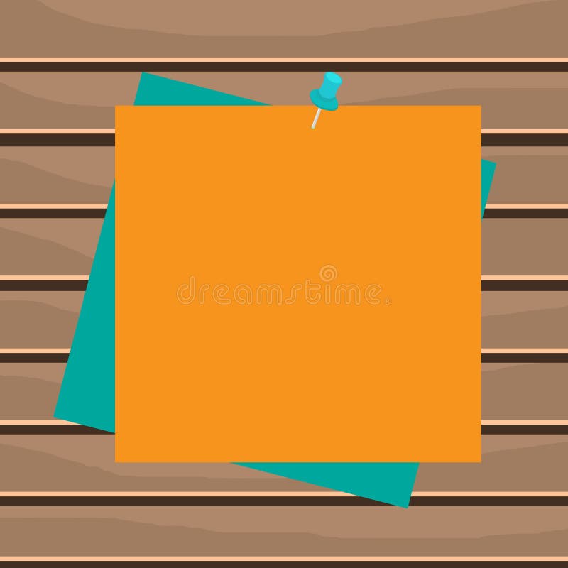 Colored Reminders Stuck on Colorful Background by a Thumbtack. Empty ...