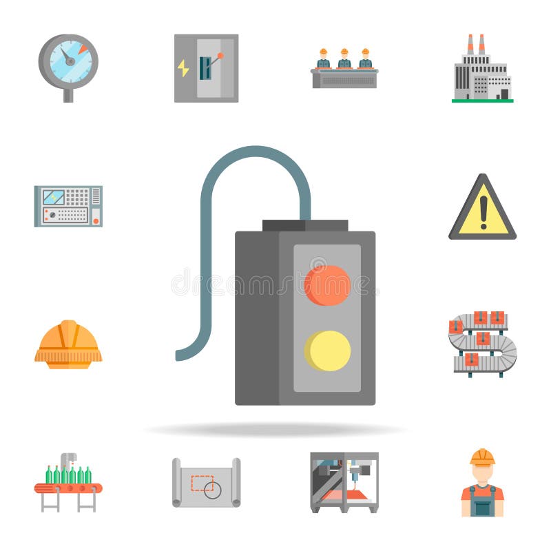 Colored Remote Production Icon. Production Icons Universal Set for Web ...