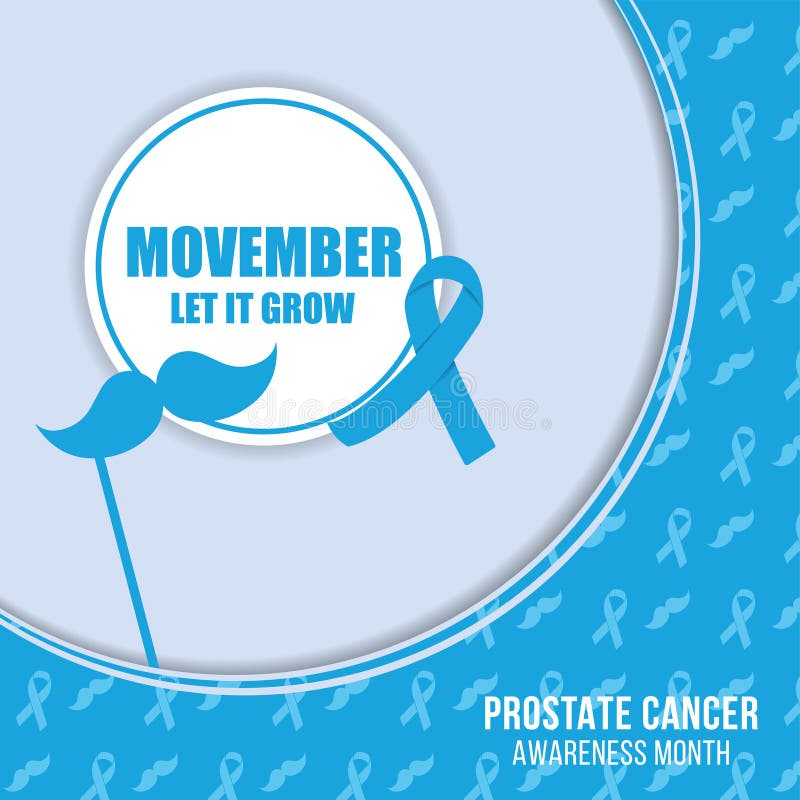 Colored Retro Movember Poster with a Mustache Vector Stock Vector ...