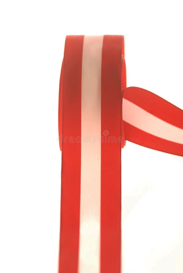 Colored Ribbon with the Flag of Peru on a White Background. Peruvian ...