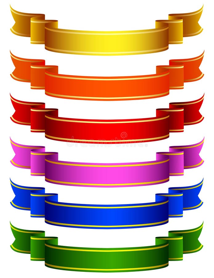 Colored ribbons stock vector. Illustration of present - 18038180