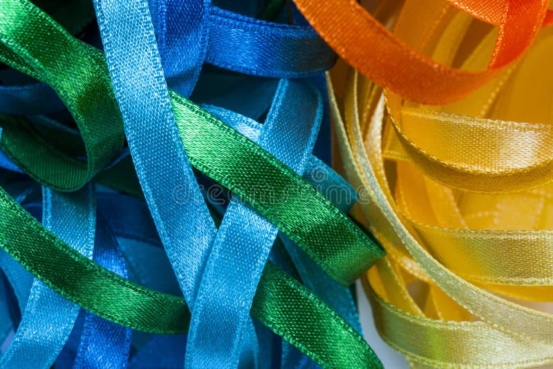 Colored ribbons stock image. Image of tape, macro, sewing - 38487603