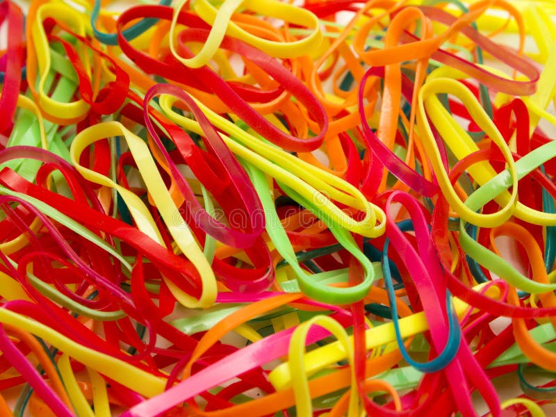 Many Bright Colored Rubber Rings Stock Photos - Free & Royalty-Free ...