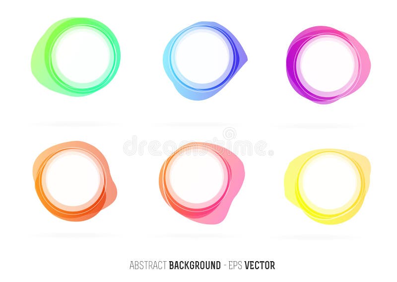 Colored Rings with Copy Space , Vector Graphic , Abstract - Stock ...