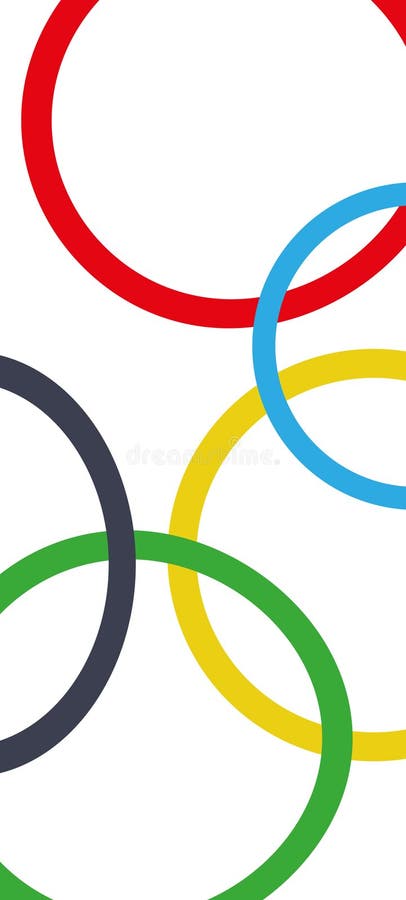 Colored Rings on a White Background. Abstract Bright Background for ...