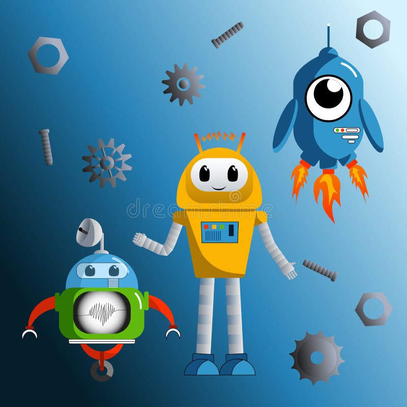 Colored Robot Stock Illustrations – 2,170 Colored Robot Stock ...