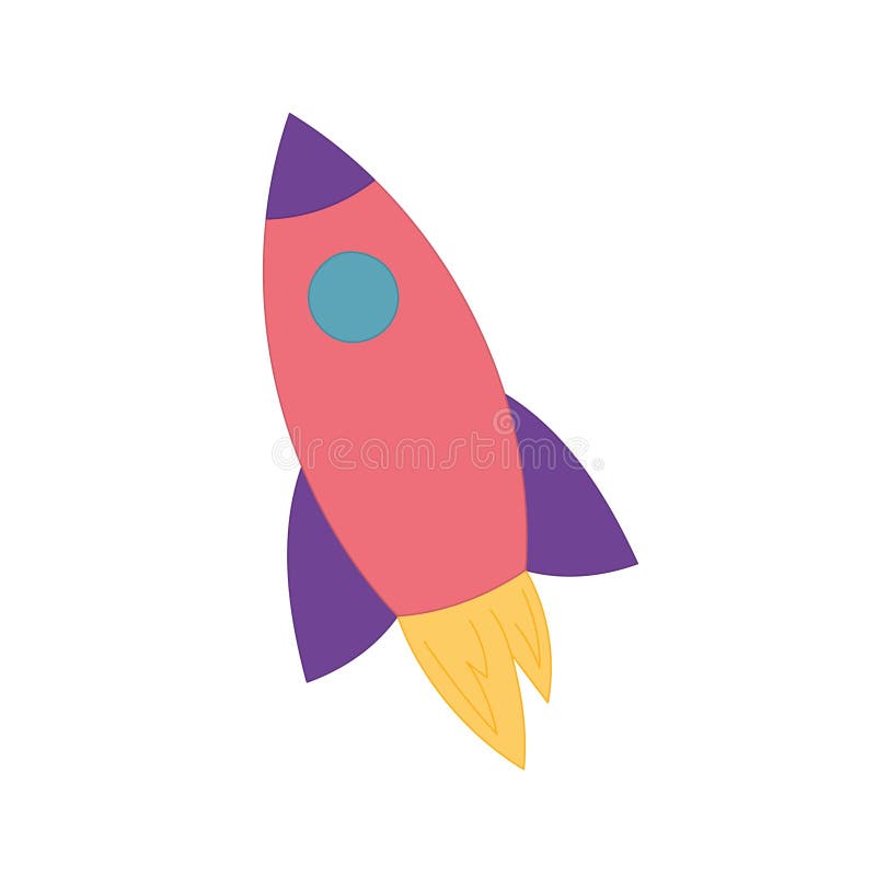 Colored Rocket Children Toy Science and Space Vector Stock Vector ...