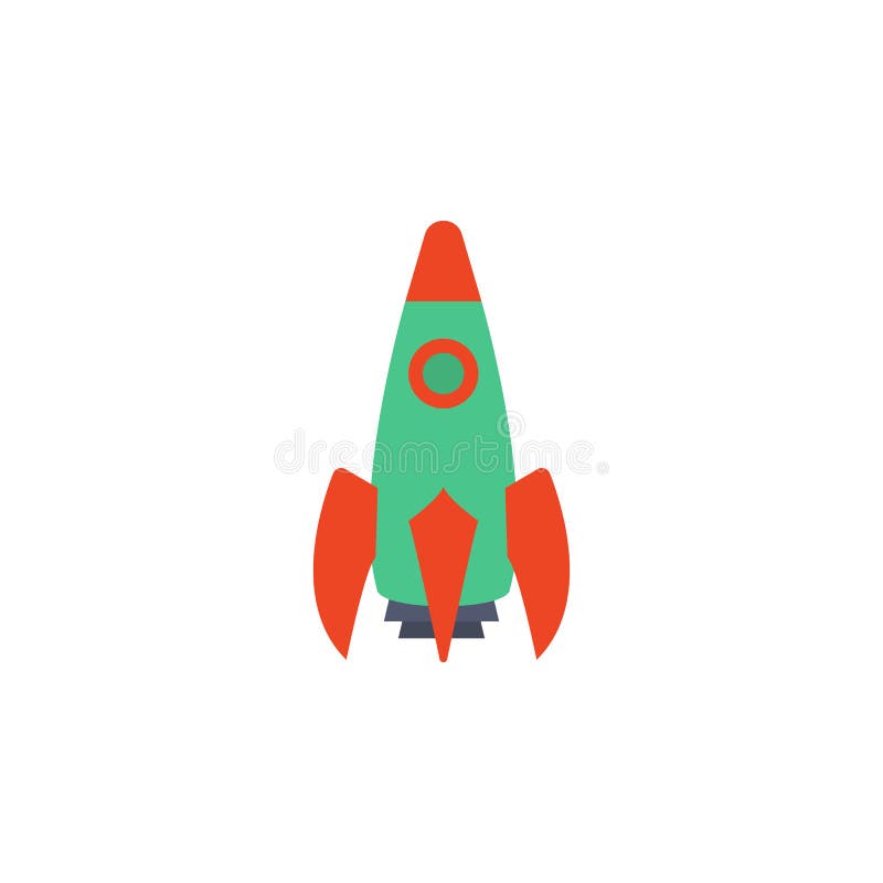 Colored Rocket Icon. Element of Science and Laboratory for Mobile ...