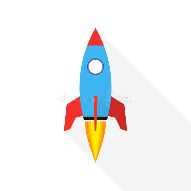 Spaceship Icon in Flat Design. Vector Illustration. Stock Illustration ...