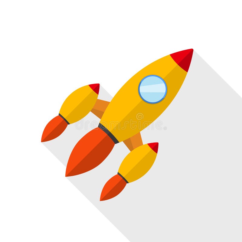 Spaceship Icon in Flat Design. Vector Illustration. Stock Illustration ...