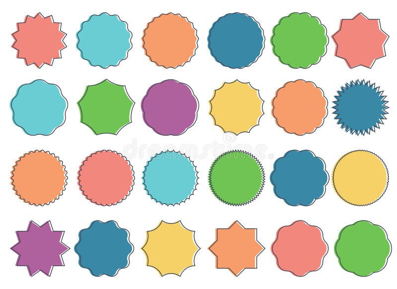 Colored Round Banner in Flat Style Vector Illustration Isolated on ...