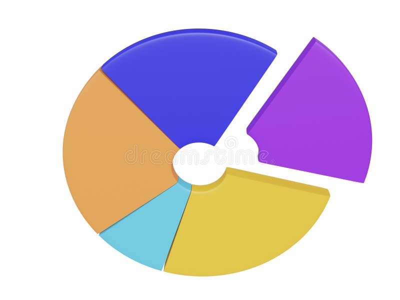 Colored Round Chart. 3d Render. Stock Illustration - Illustration of ...