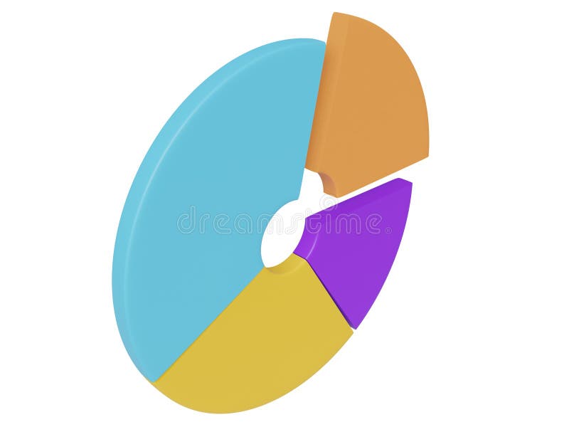 Colored Round Chart. 3d Render. Stock Illustration - Illustration of ...