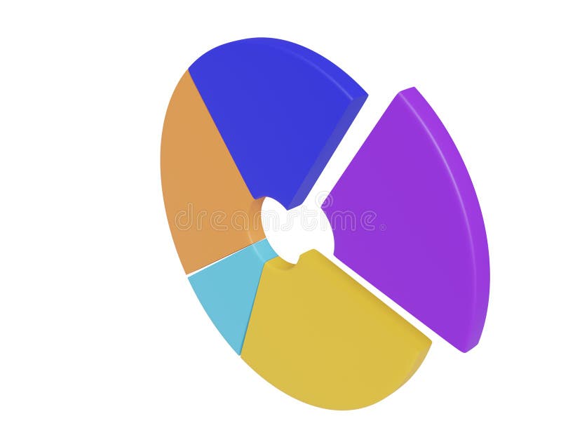 Colored Round Chart. 3d Render. Stock Illustration - Illustration of ...