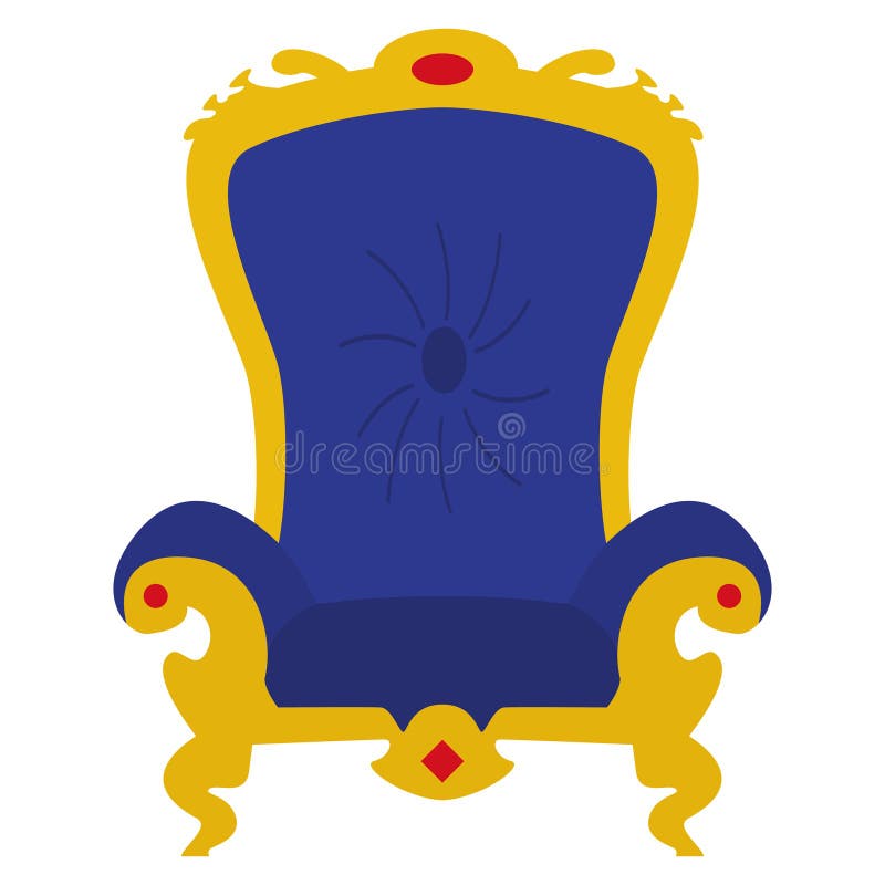 Colored Royal Chair Icon Vector Stock Vector - Illustration of design ...