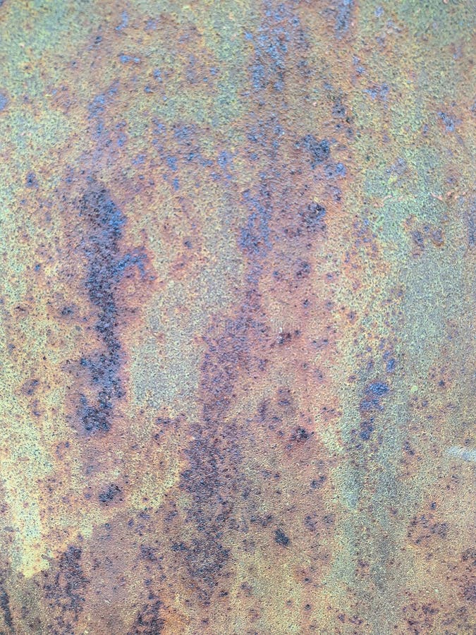 Colored Rusty Stained Metal Wall Texture Pattern Stock Photo - Image of ...
