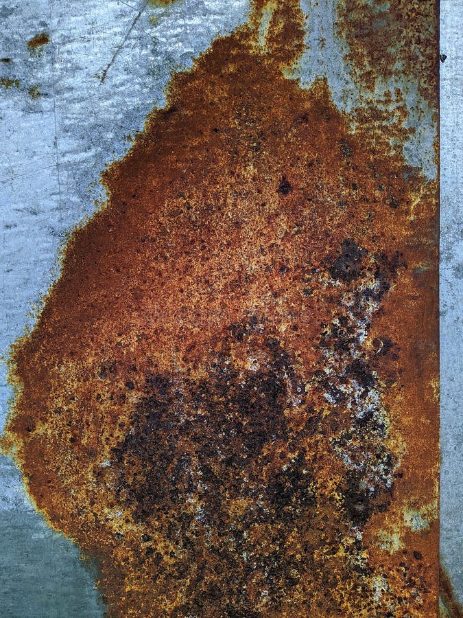 Colored Rusty Stained Metal Wall Texture Pattern Stock Image - Image of ...