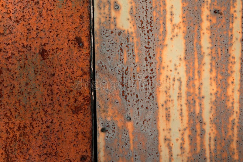 Colored Rusty Stained Metal Wall Texture Pattern. Stock Photo - Image ...