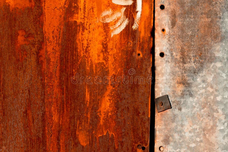 Colored Rusty Stained Metal Wall Texture Pattern. Stock Image - Image ...