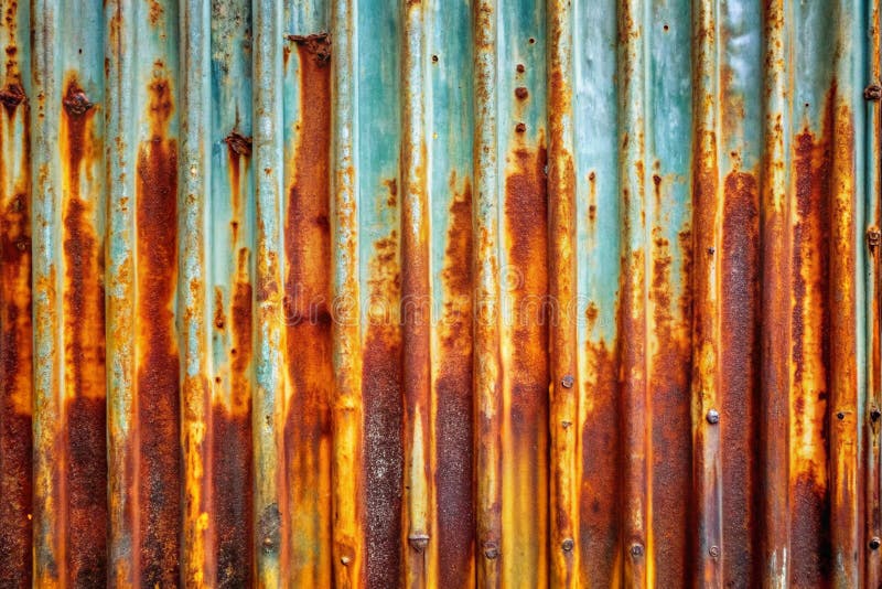 Colored Rusty Stained Metal Wall Texture Pattern Stock Illustration ...