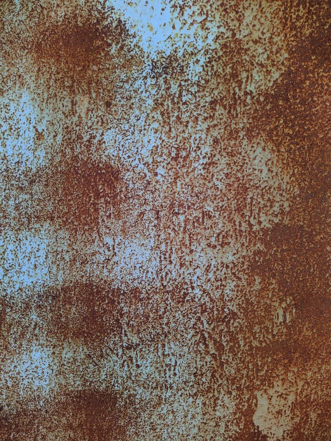 Colored Rusty Stained Metal Wall Texture Pattern Stock Image - Image of ...